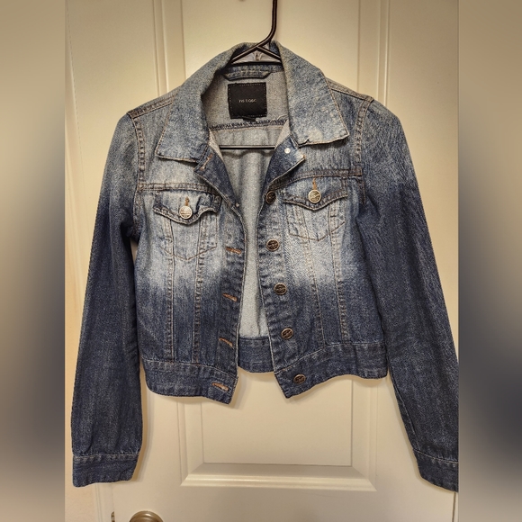 Iris Basic | Jackets & Coats | Ombre Cropped Denim Jacket | Poshmark